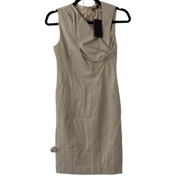 Pinko | Dresses | Nwt Pinko Tan Spaghetti Abito Punto Stoffa Dress 4 ...